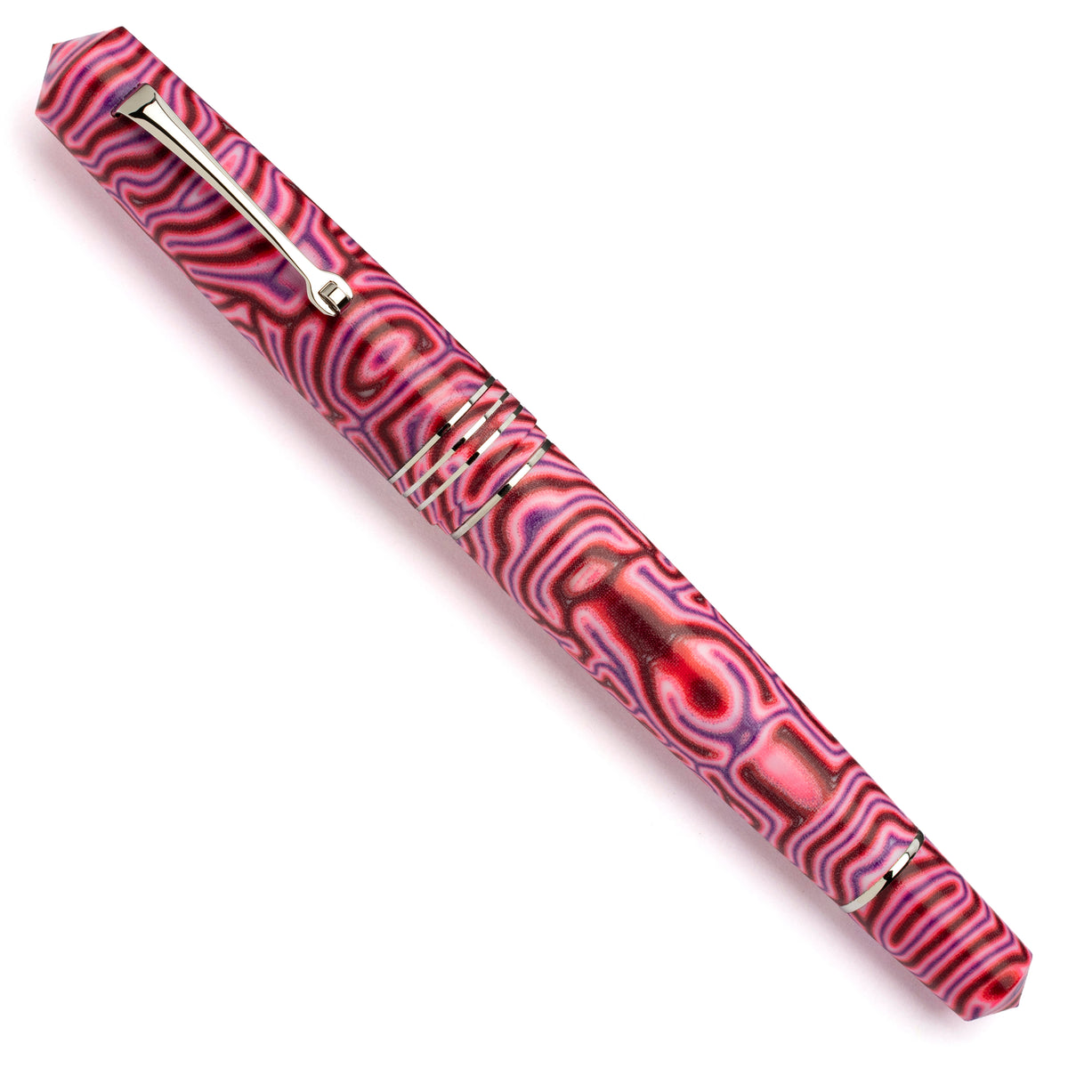 MZG Micarta fiber Dragon fruit Titanium nib #8 – leonardopen