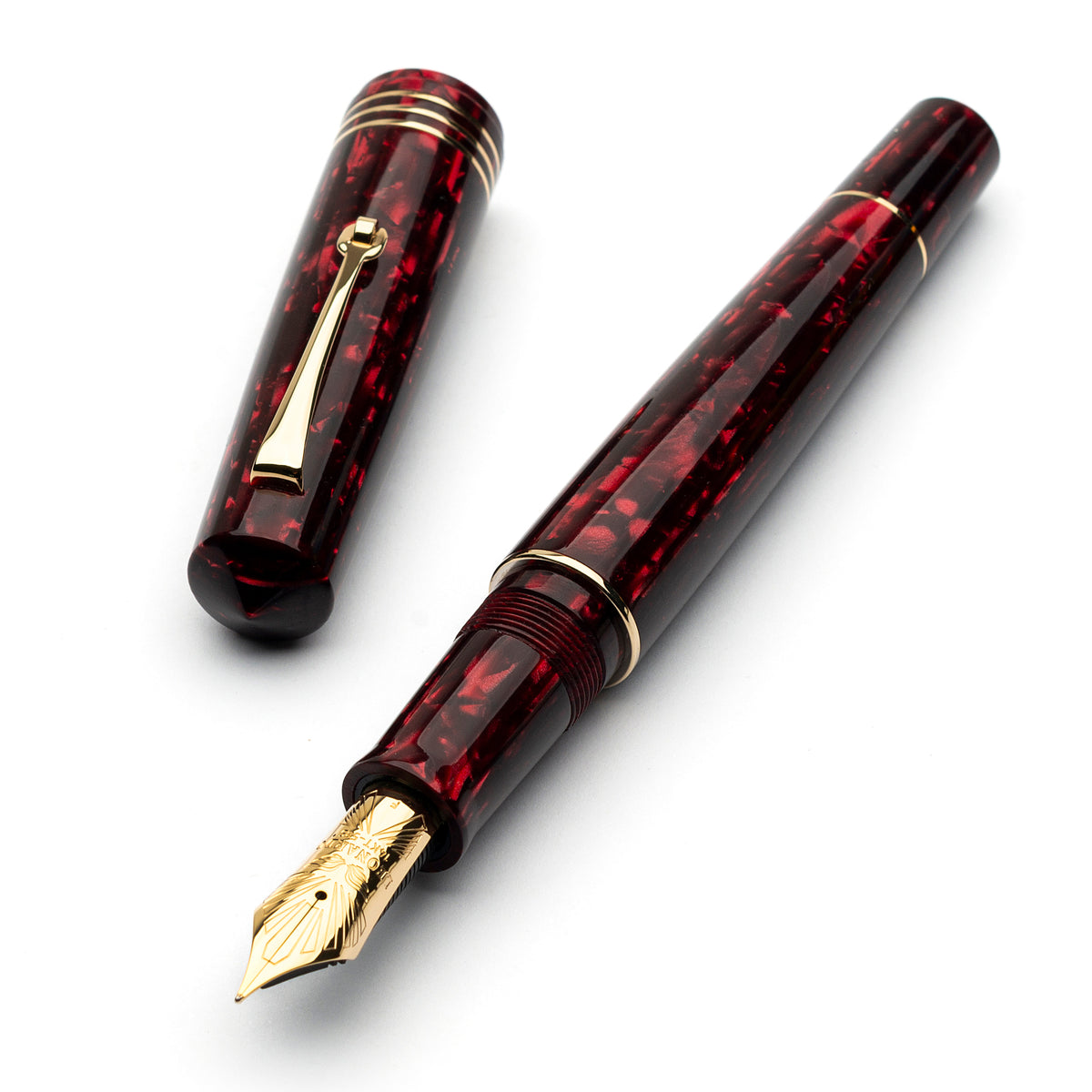 MZG red celluloid made in house - #8 nib SOLD OUT – leonardopen